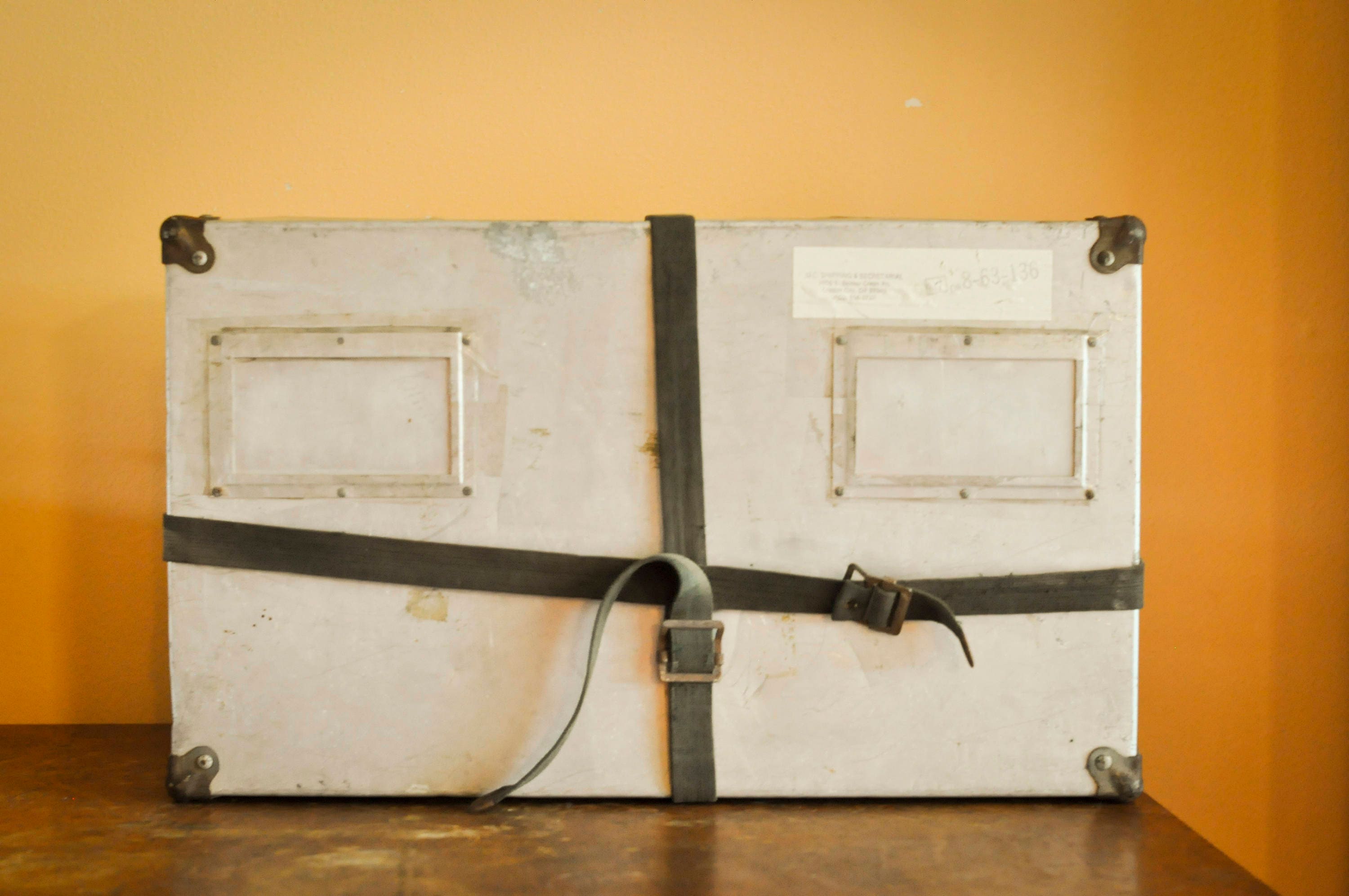 Vintage Industrial Tin Metal Case With Straps - Etsy