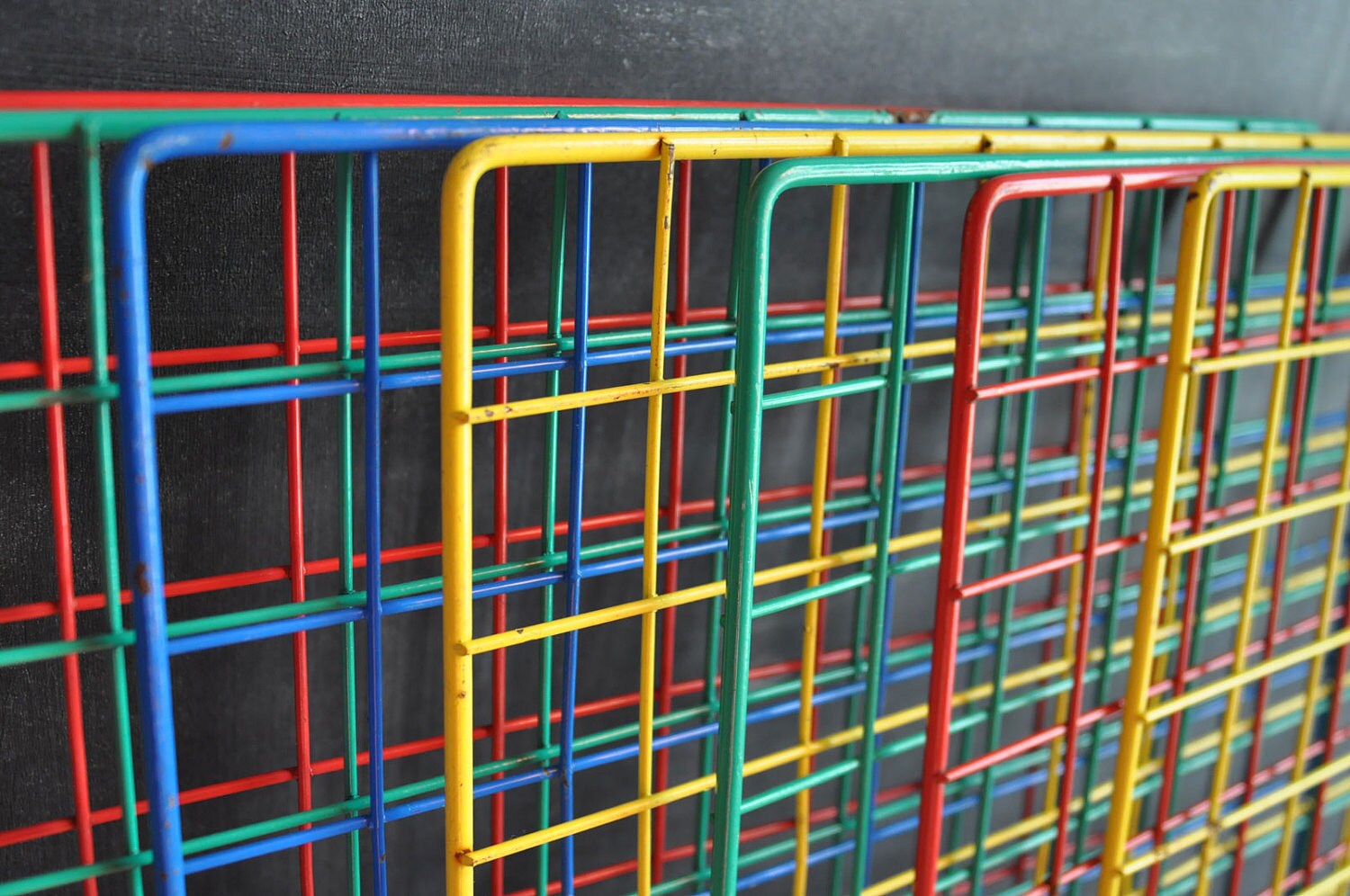 Vintage 80s Blue Painted Metal Grid for Display or Decoration Sale - Etsy