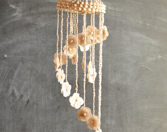 Vintage Cowrie and Capiz Shell Hanging Mobile Garden Art Home Decor - Etsy