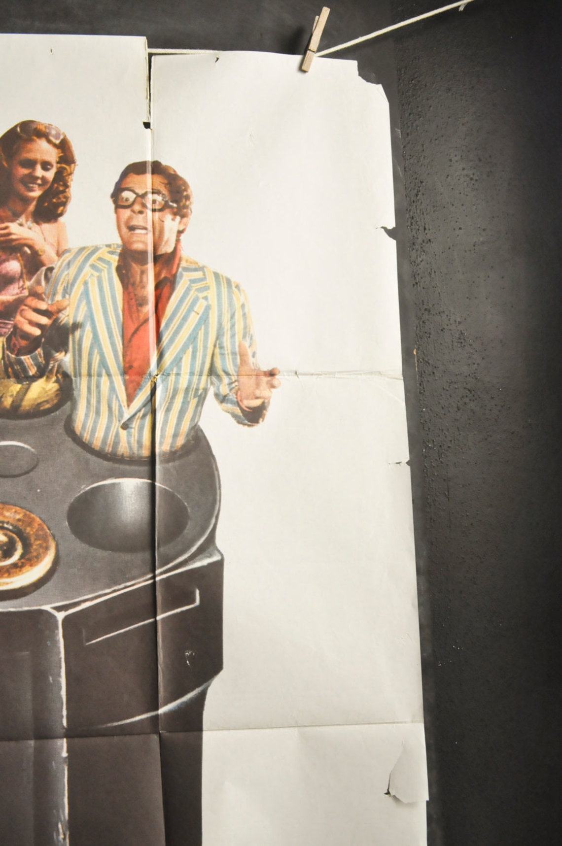 Vintage 1973 Large Rare Movie Poster DIRTY WEEKEND French Moroccan ...