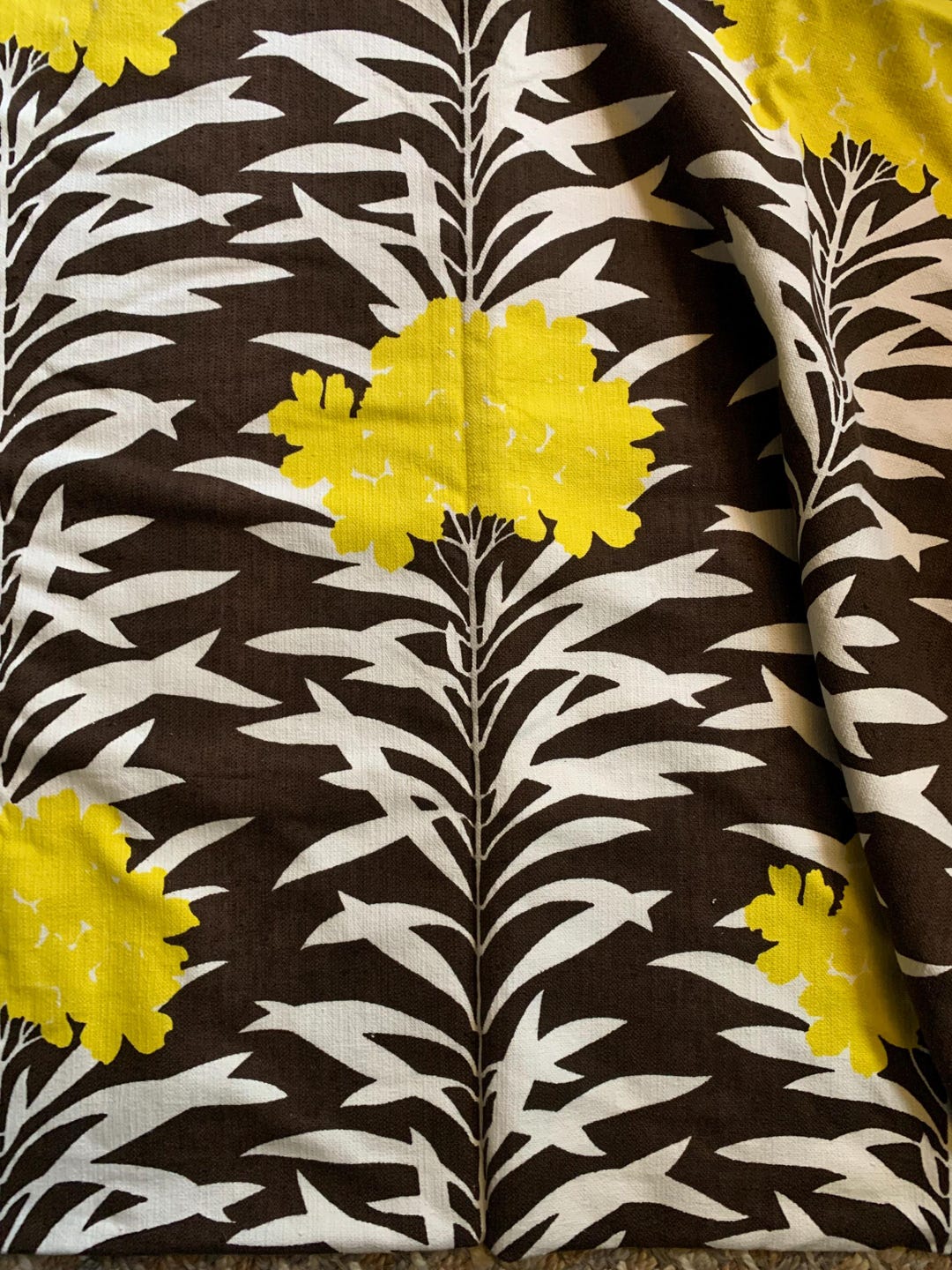 Vintage MCM Floral Fabric Yardage Textile Janet Cornell for Bassett ...