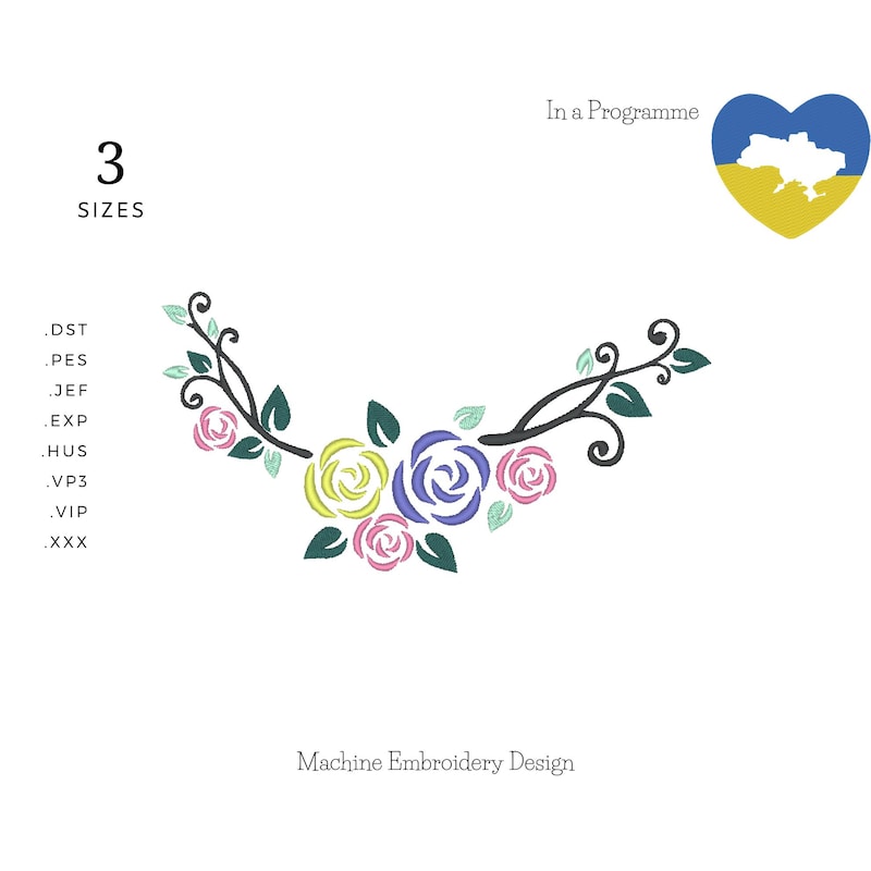 Embroidered Rose Necklines - Etsy