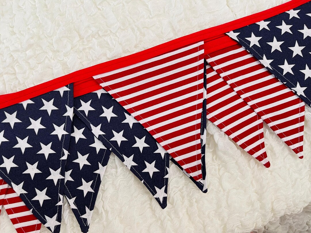 Stars & Stripes-fabric Bunting Banner - Etsy