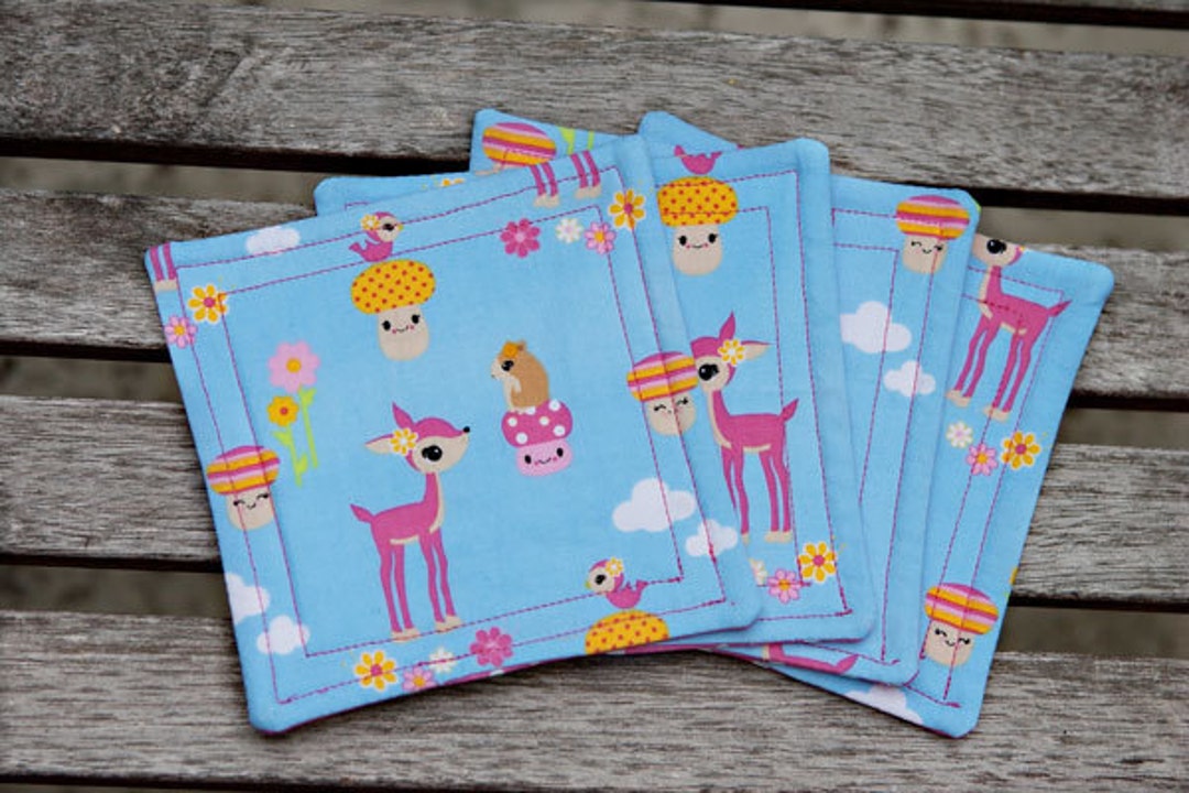 Enchanted Forest - Reversible Fabric Coasters - Etsy