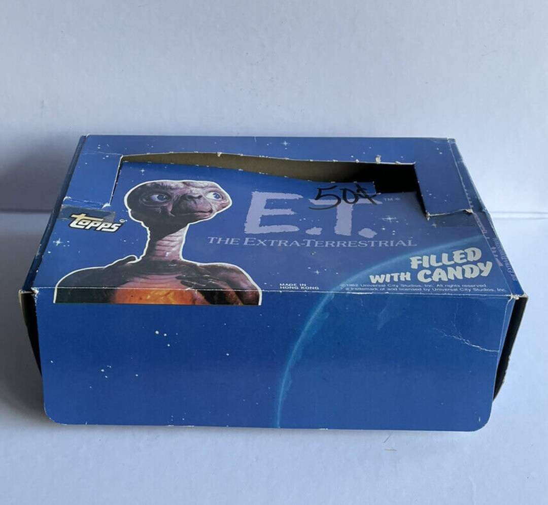 Topps Candy E.T. Extra Terrestrial Container With Store Display Box & 3 ...