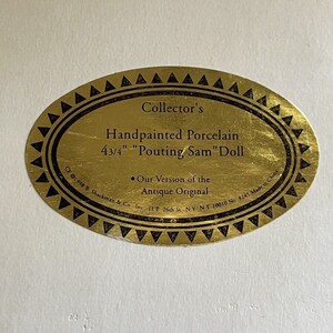 B Shackman Pouting Sam Doll Handpainted Porcelain Figurine Vintage - Etsy
