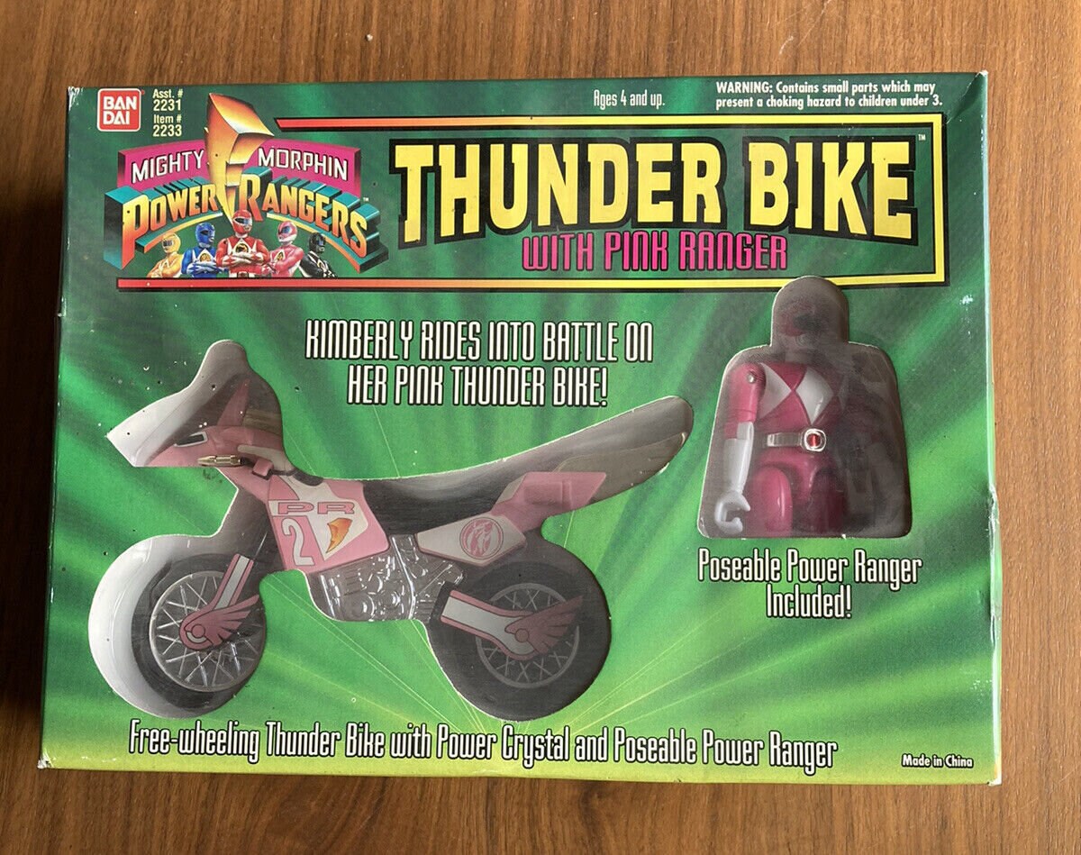 Mighty Morphin Power Rangers Thunder Bike With Pink Ranger 1994 - Etsy