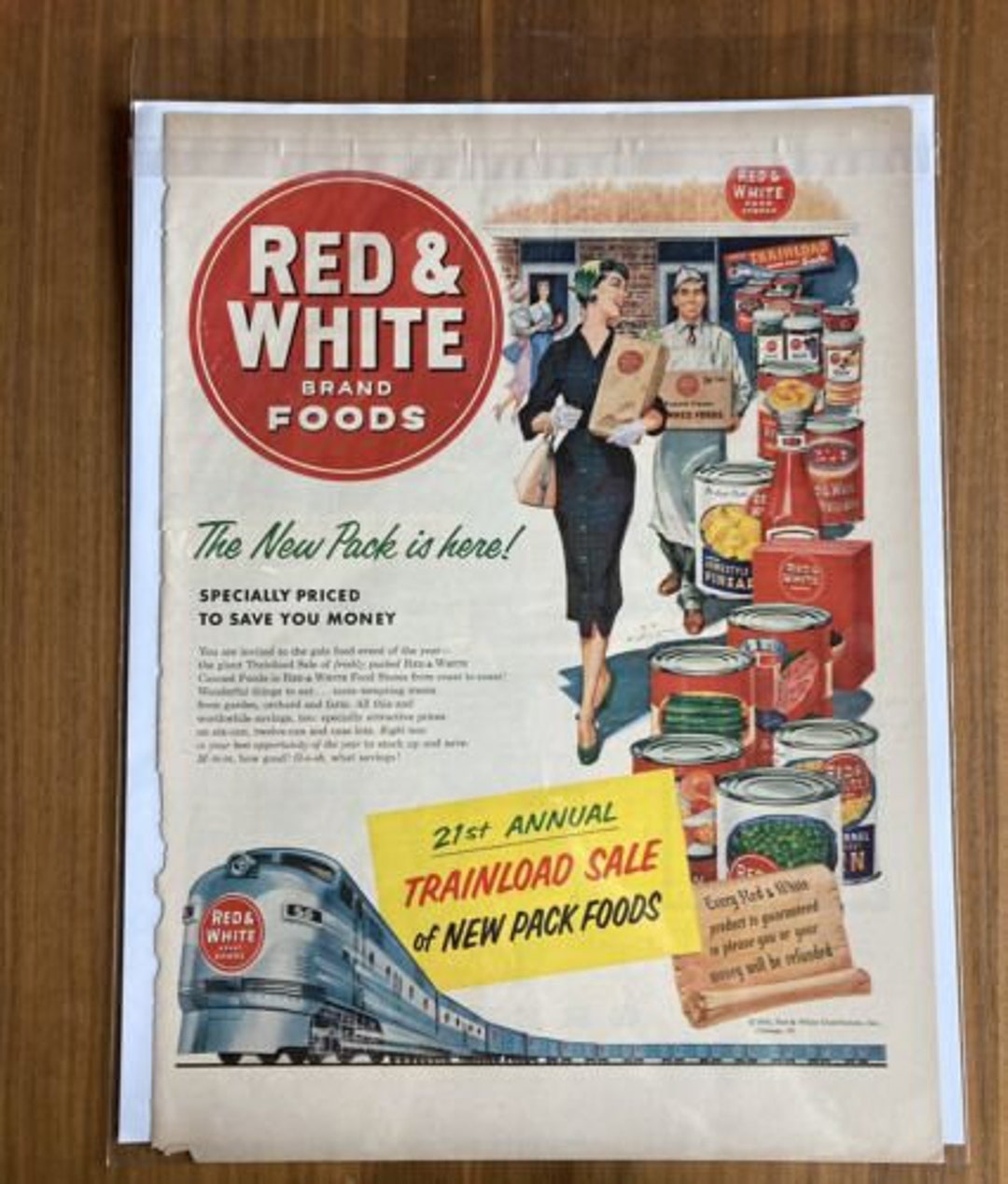 Red & White Brand Foods Train Ad 1955 From A Magazine - Etsy