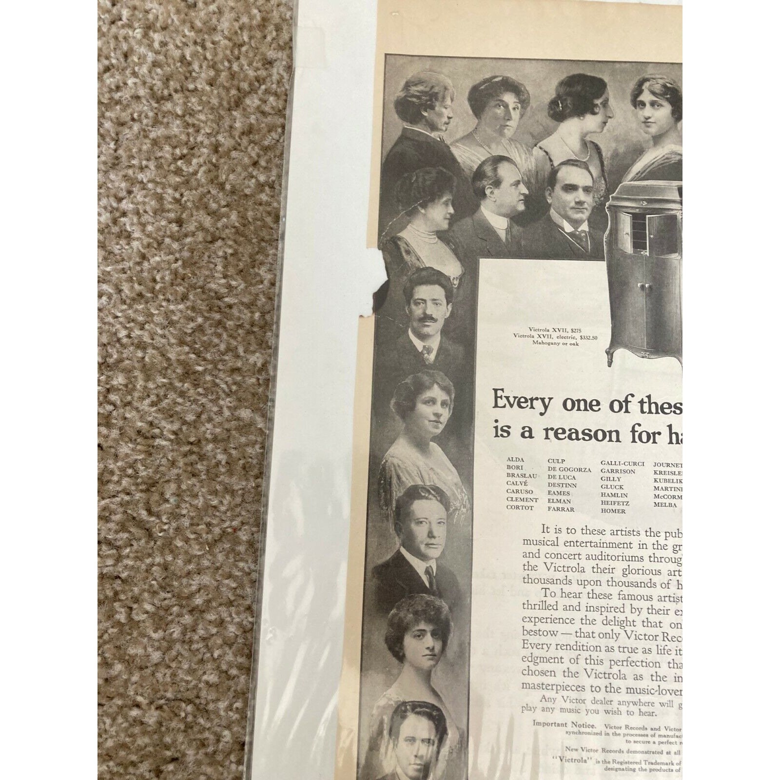 1919 Victor Victrola Phonograph Talking Machine Ad Ladies Home Journal ...