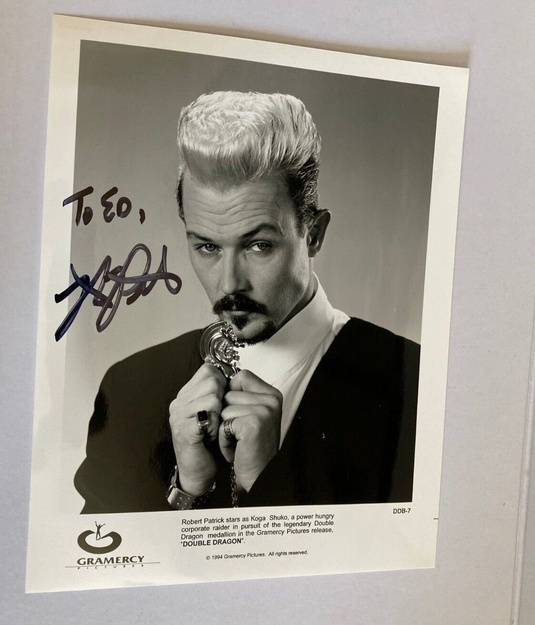 Robert Patrick Actor Double Dragon Movie Signed Autographed Photo Etsy