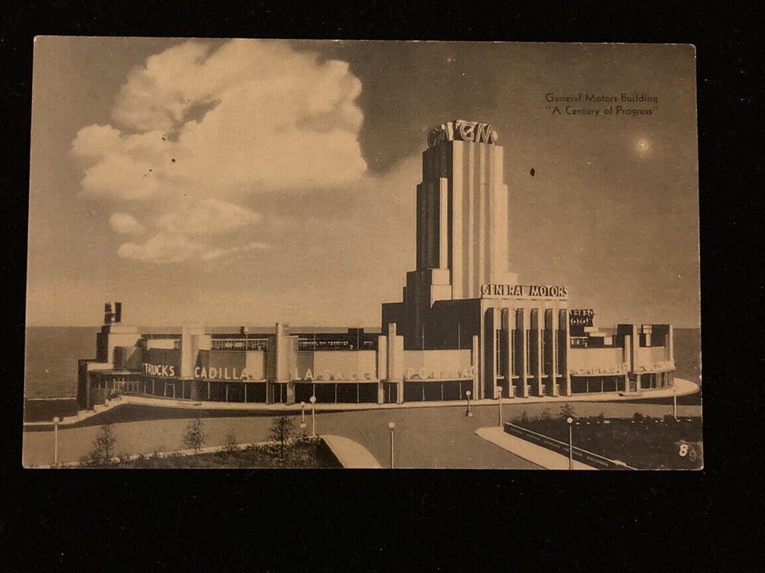 General Motors Building A Century of Progress Postcard - Etsy