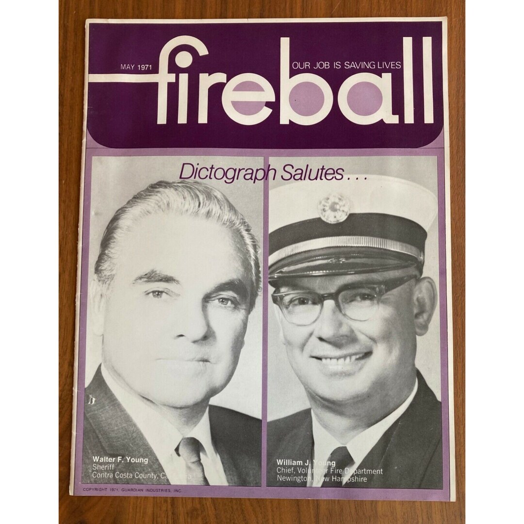 Fireball Fireman Firefighter Magazine May 1971 - Etsy