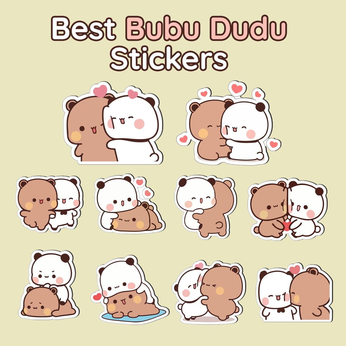 Best Bubu and Dudu Stickers 10-piece Sticker Set Fun & Cute Bubu Dudu ...