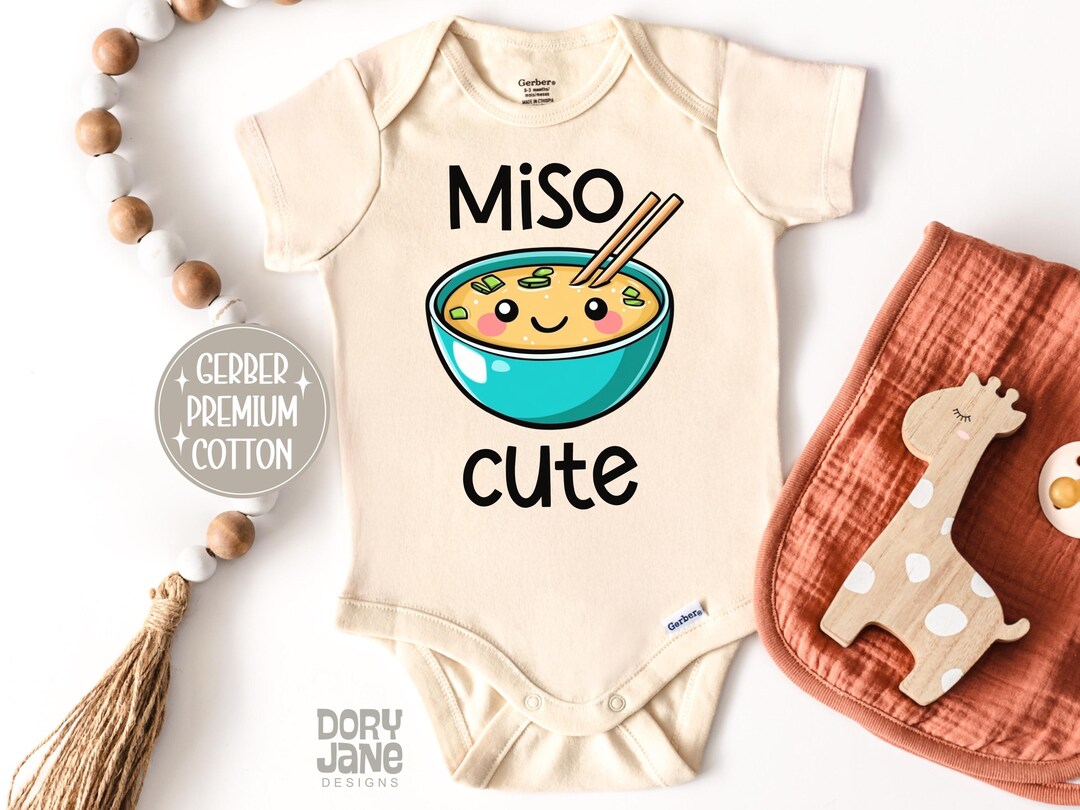 Miso Cute Baby ONESIES® Brand Bodysuit Funny Asian Baby Bodysuit Miso ...