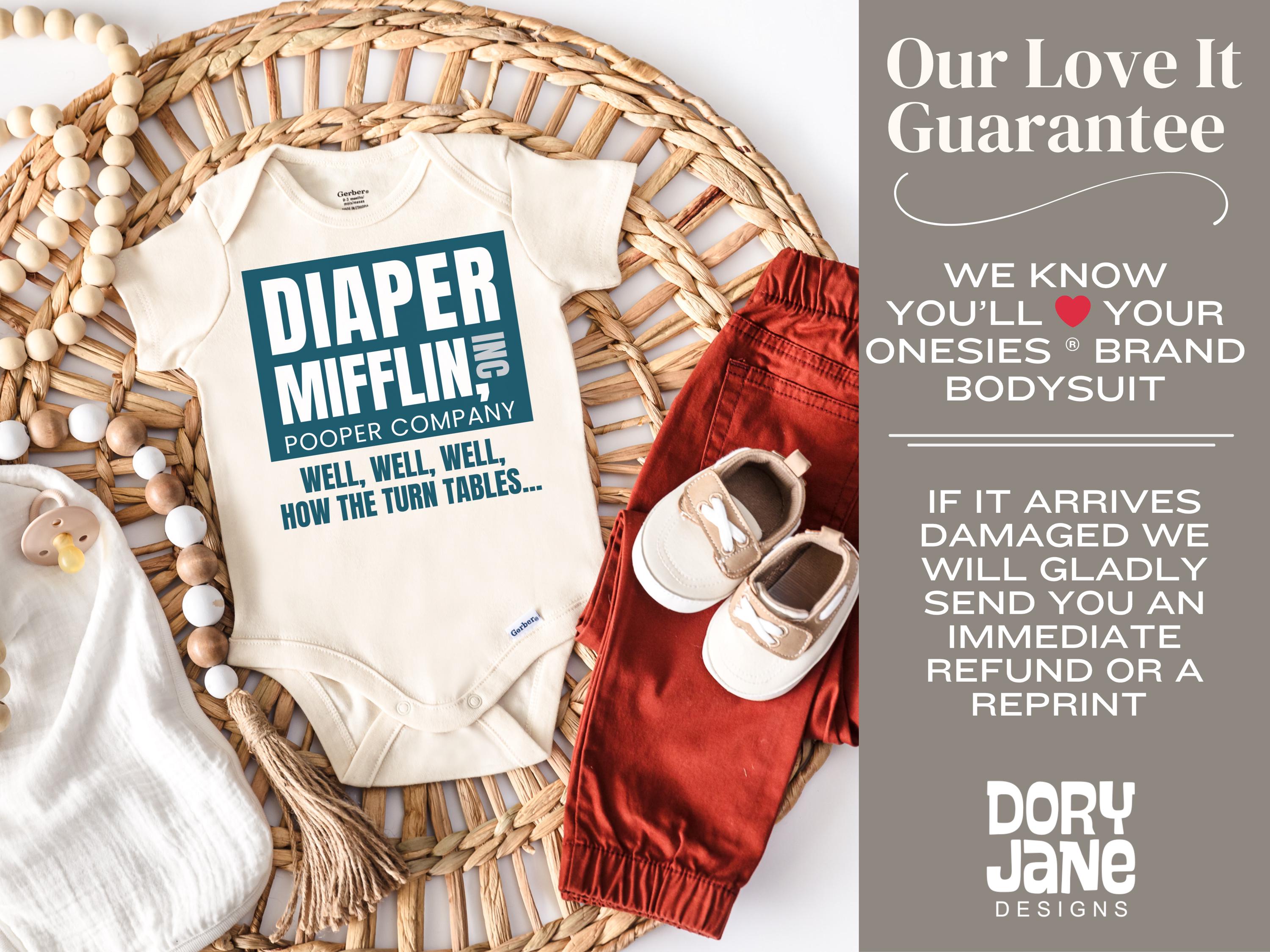 Diaper Mifflin Pooper Company Baby ONESIES® Brand Bodysuit Michael ...