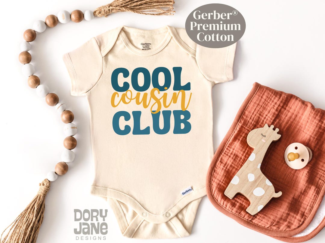 Cool Cousin Club ONESIES® Brand Bodysuit Retro Cousin Bodysuit Cute Cousin Club Baby Outfit ...