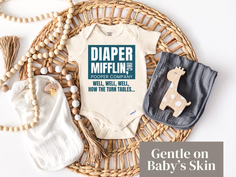 Diaper Mifflin Pooper Company Baby ONESIES® Brand Bodysuit Michael ...
