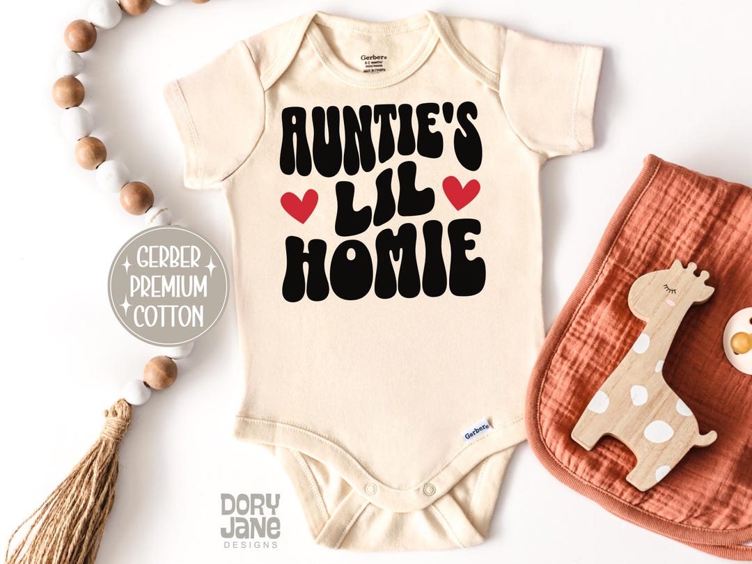 Auntie's Lil' Homie Baby ONESIES® Brand Bodysuit Funny Aunties Homie ...