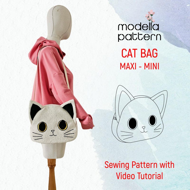Cat Purse Sewing Pattern - Etsy