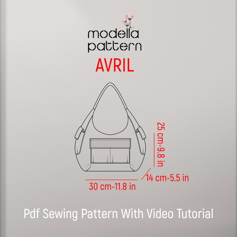 AVRIL Bag Sewing Pattern PDF With Video Tutorial - Handmade Bag Pattern ...