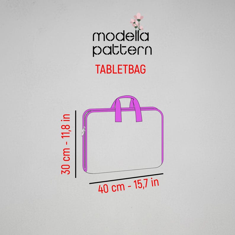 Tablet Bag Sewing Pattern PDF With Video Tutorial - Organizer Handbag ...