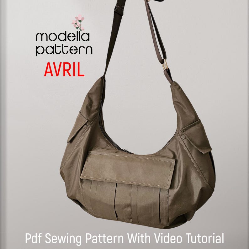 AVRIL Bag Sewing Pattern PDF With Video Tutorial - Handmade Bag Pattern ...