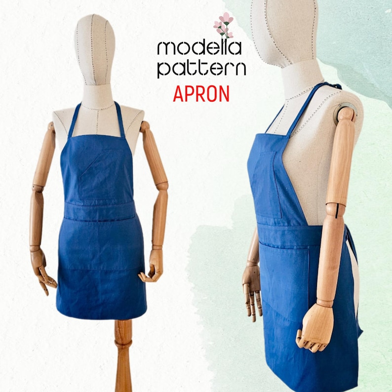 APRON S-2XL Sewing Pattern PDF With Video Tutorial - Handmade Apron ...