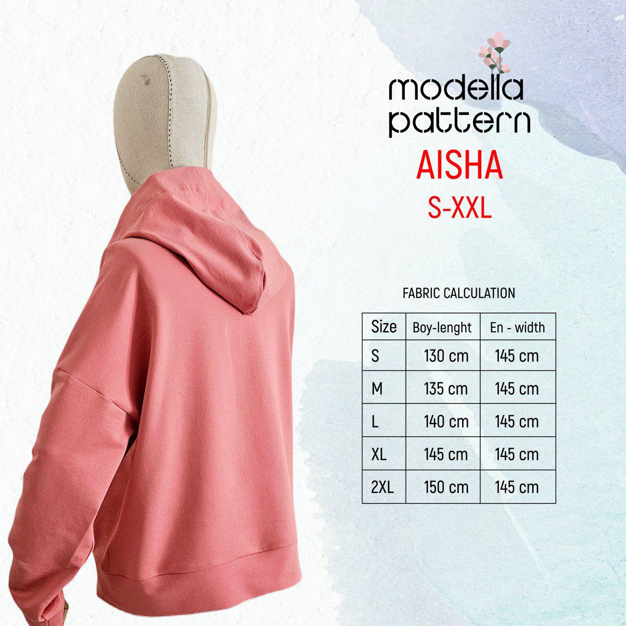 AISHA Hoodie Sewing Pattern PDF With Video Tutorial - EU S-2XL - Sweatshirt Sewing Pattern - Pdf ...