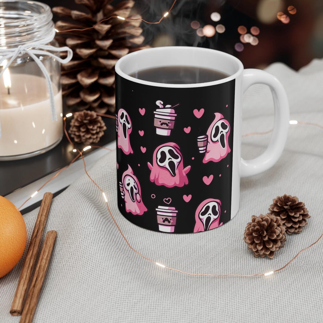 Pink Scream 11oz Mug | Cute Horror Movie Mug | Ghostface Coffee Cup ...