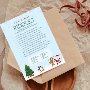 Christmas Riddles Game Printable – Fun Holiday Activity for Kids ...