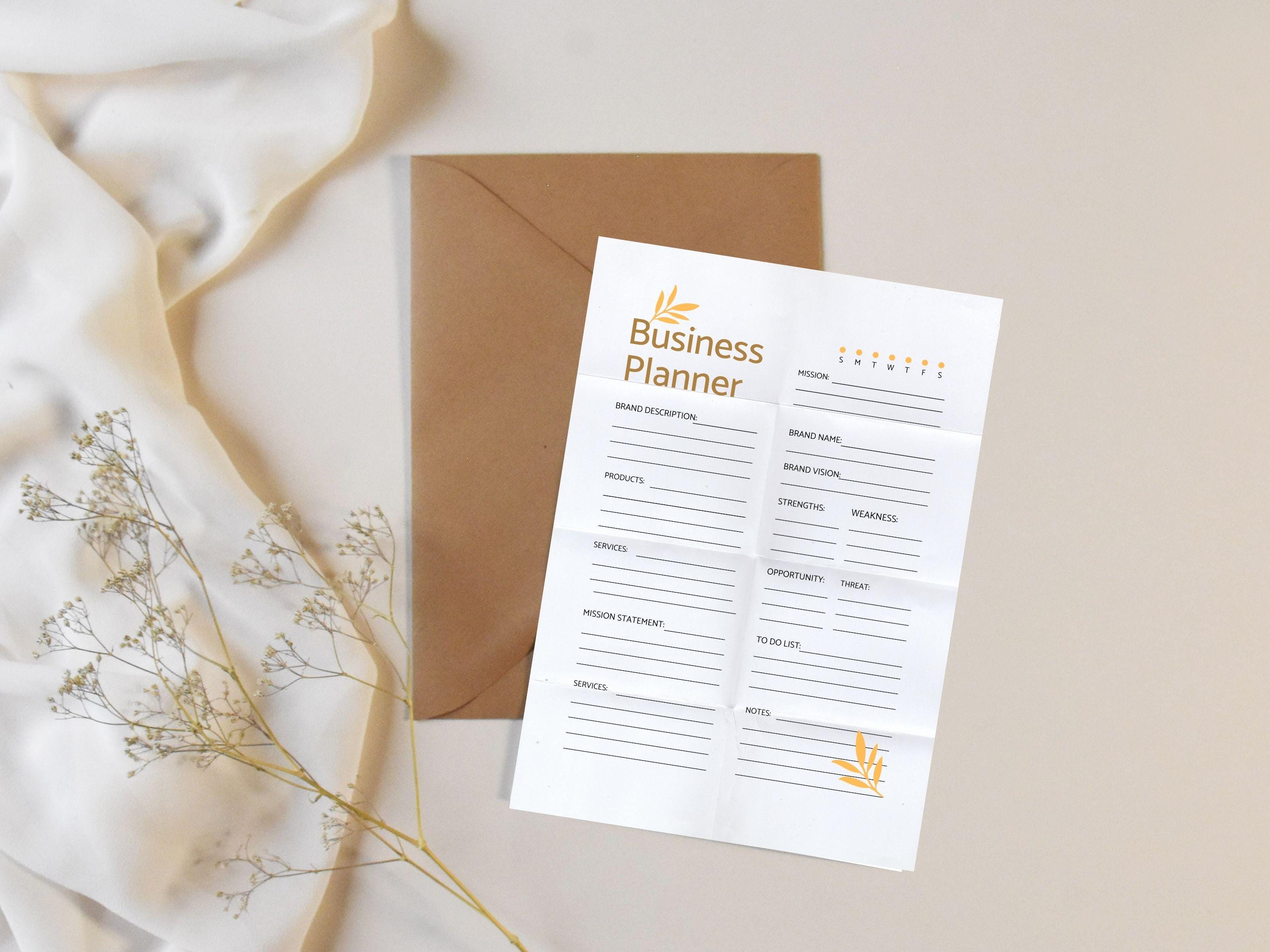 Undated Business Planner Printable, Goal Tracker, Task Organizer ...