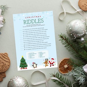 Christmas Riddles Game Printable – Fun Holiday Activity for Kids ...