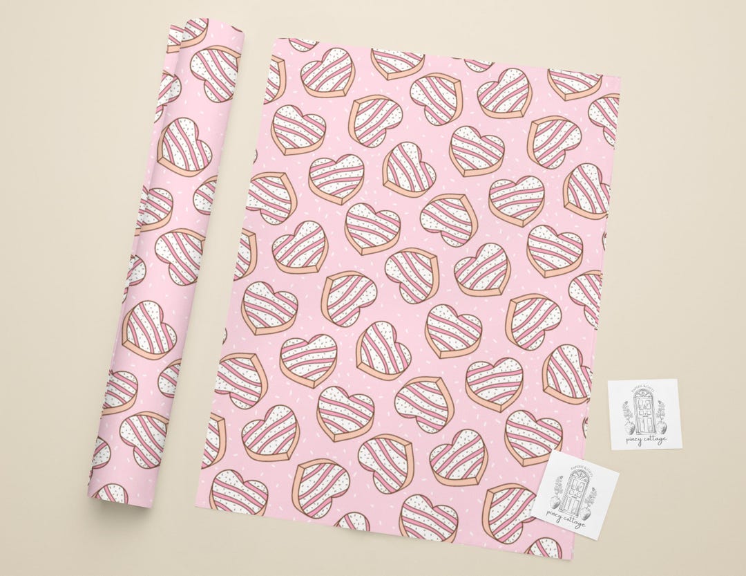 Pink Sugar Cookies Wrapping Paper - Etsy