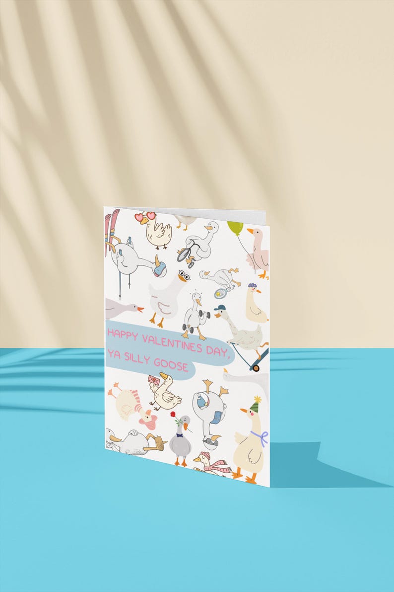 Silly Geese Valentines Day Card - Etsy