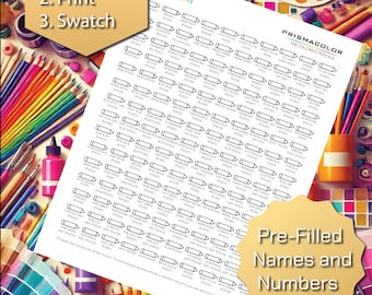 Kalour 300 Swatch Chart | Instant Download PDF | Pre-filled Color Names ...