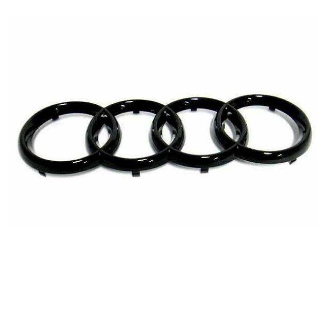 Gloss Black Audi Front Grille Emblem – 275mm Rings Badge - Etsy