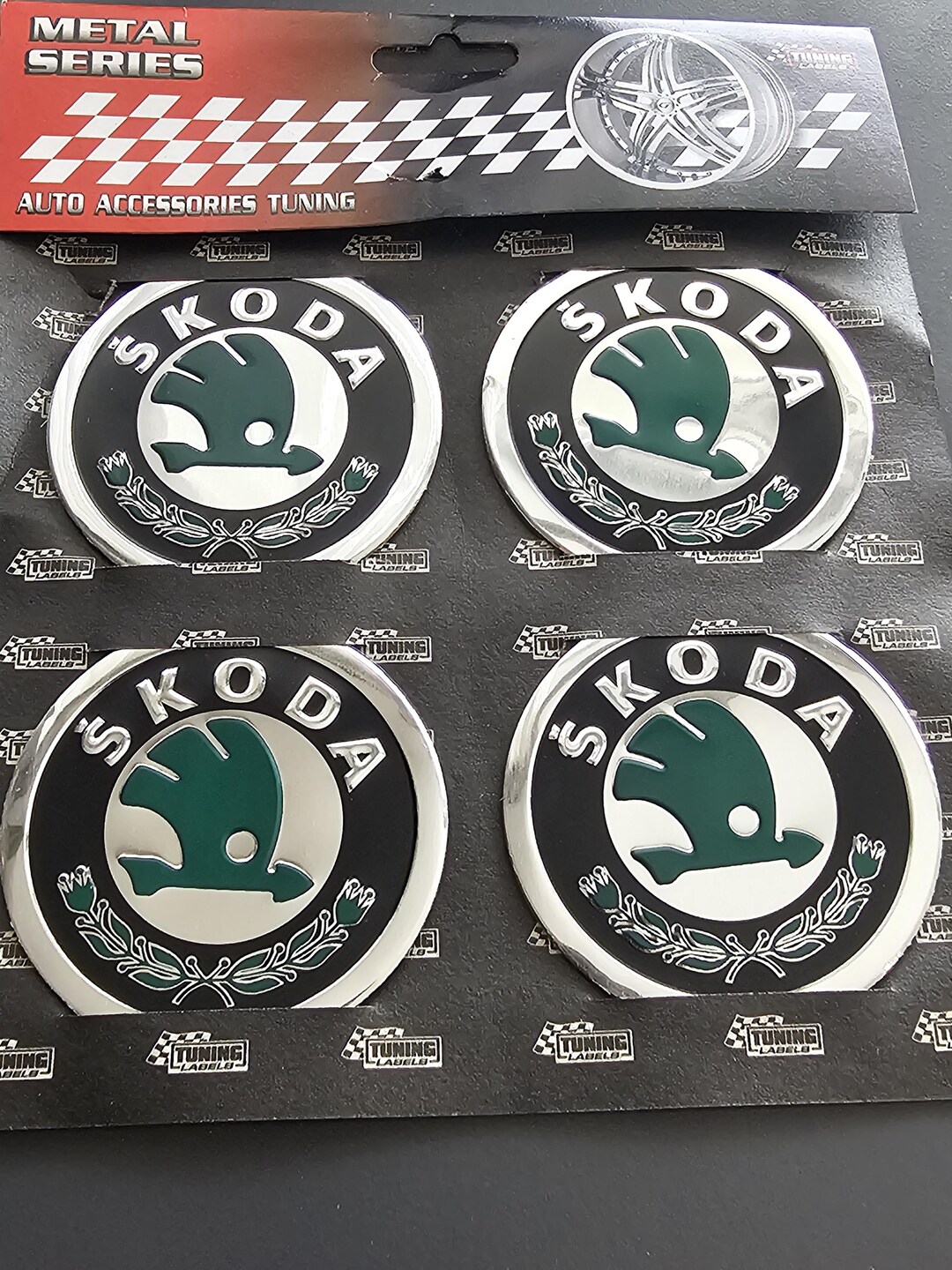 Set of 4 Metal Stickers for Wheel Caps or Hubcaps 60mm for Skoda - Etsy
