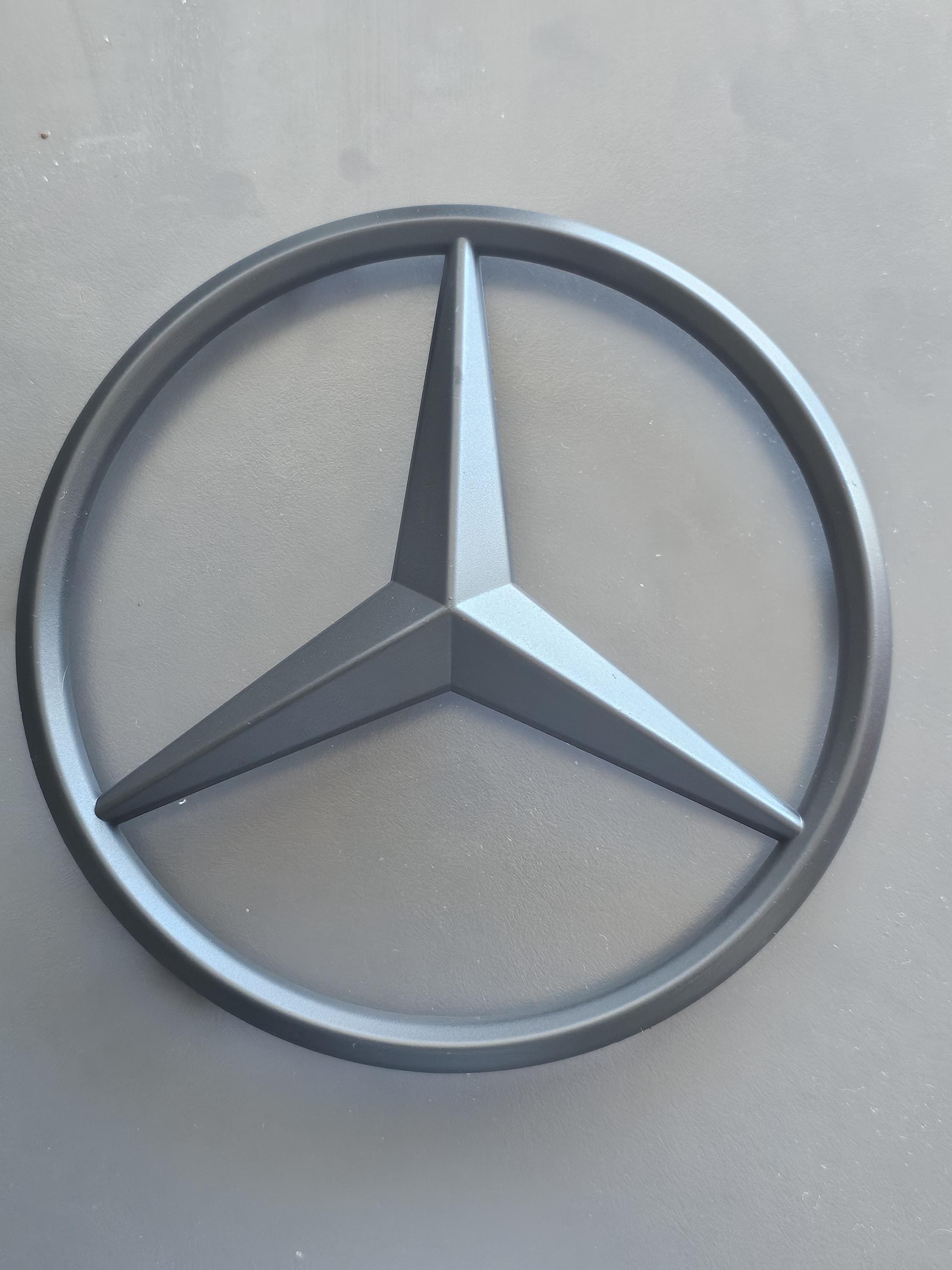 Black Matte Front Grille Star Emblem Badge for Mercedes-benz – 186mm B ...