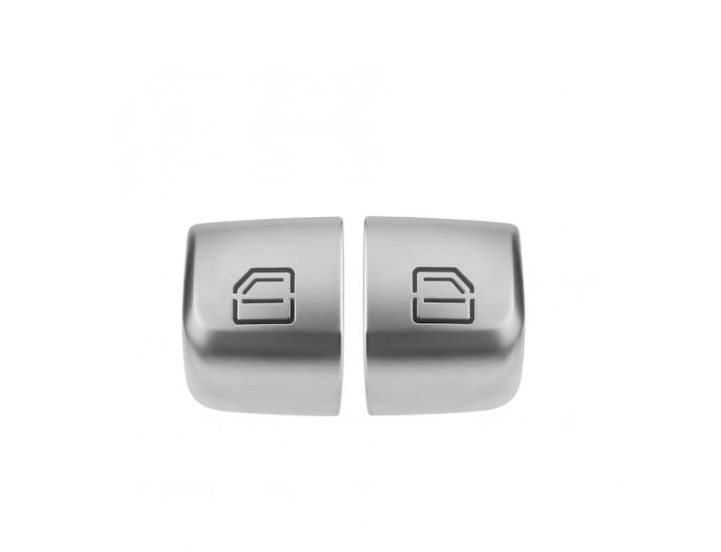 Left & Right Chrome Window Switch Button Caps for Mercedes-benz E, C, S ...