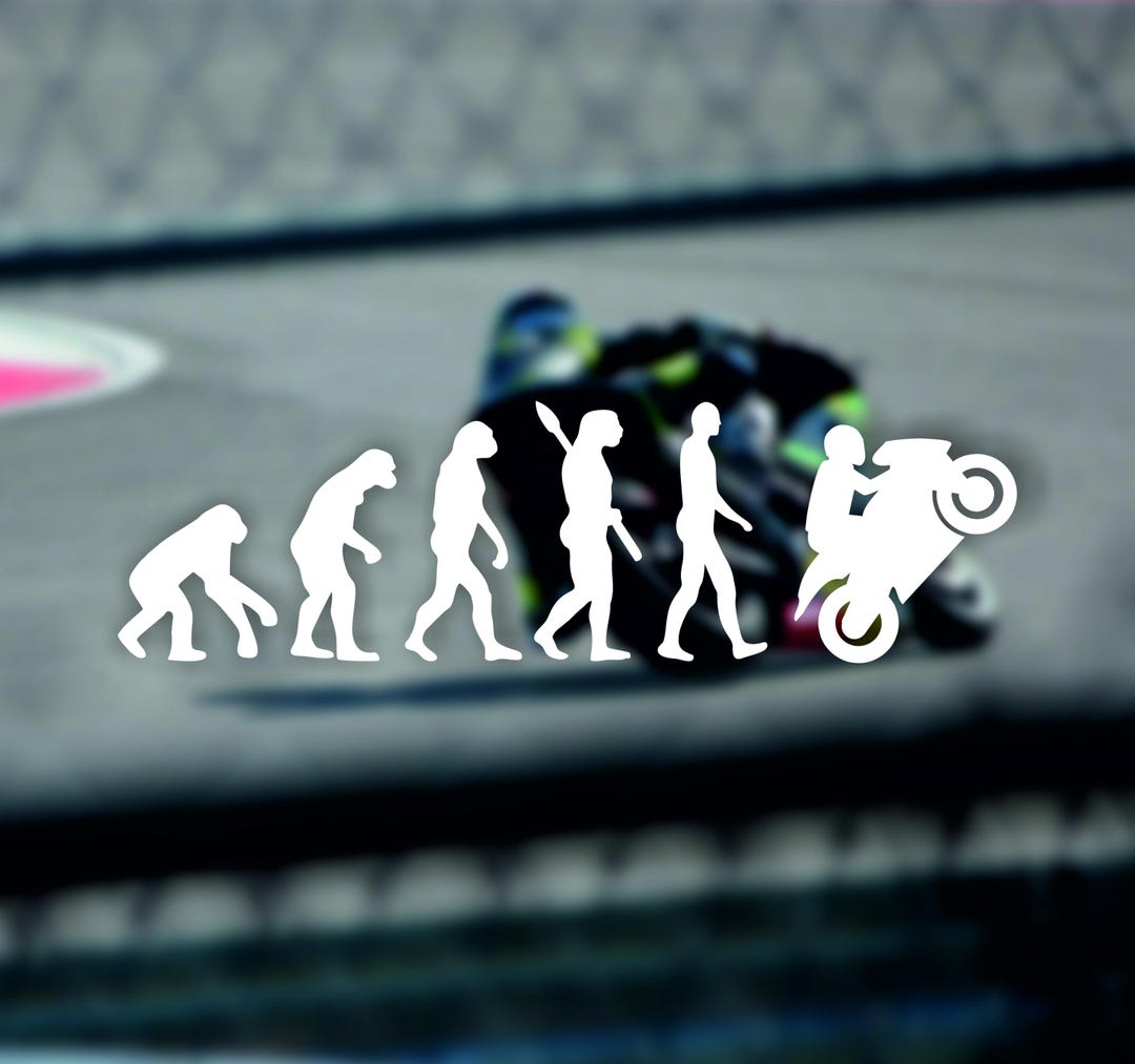 Evolution Sticker Monkey for Wheelie Biker | Wheelie Sticker | Biker ...