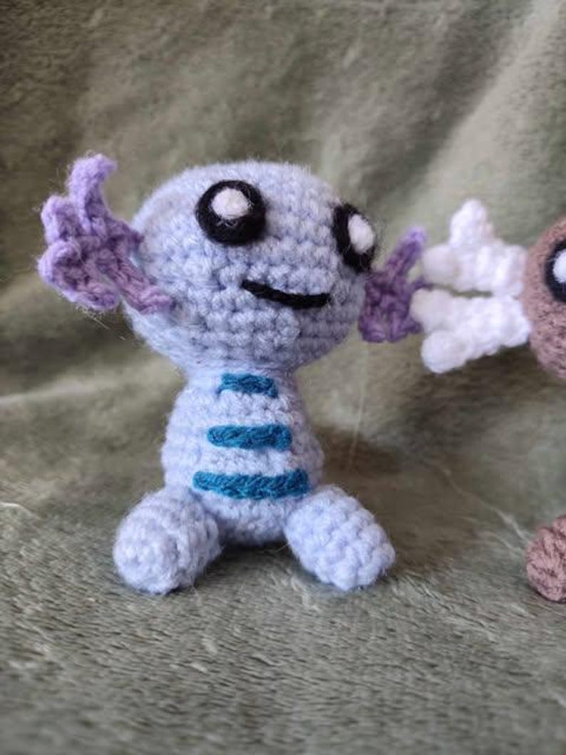 Cute Blue Axolotl - Crochet Pattern - PDF File - Etsy