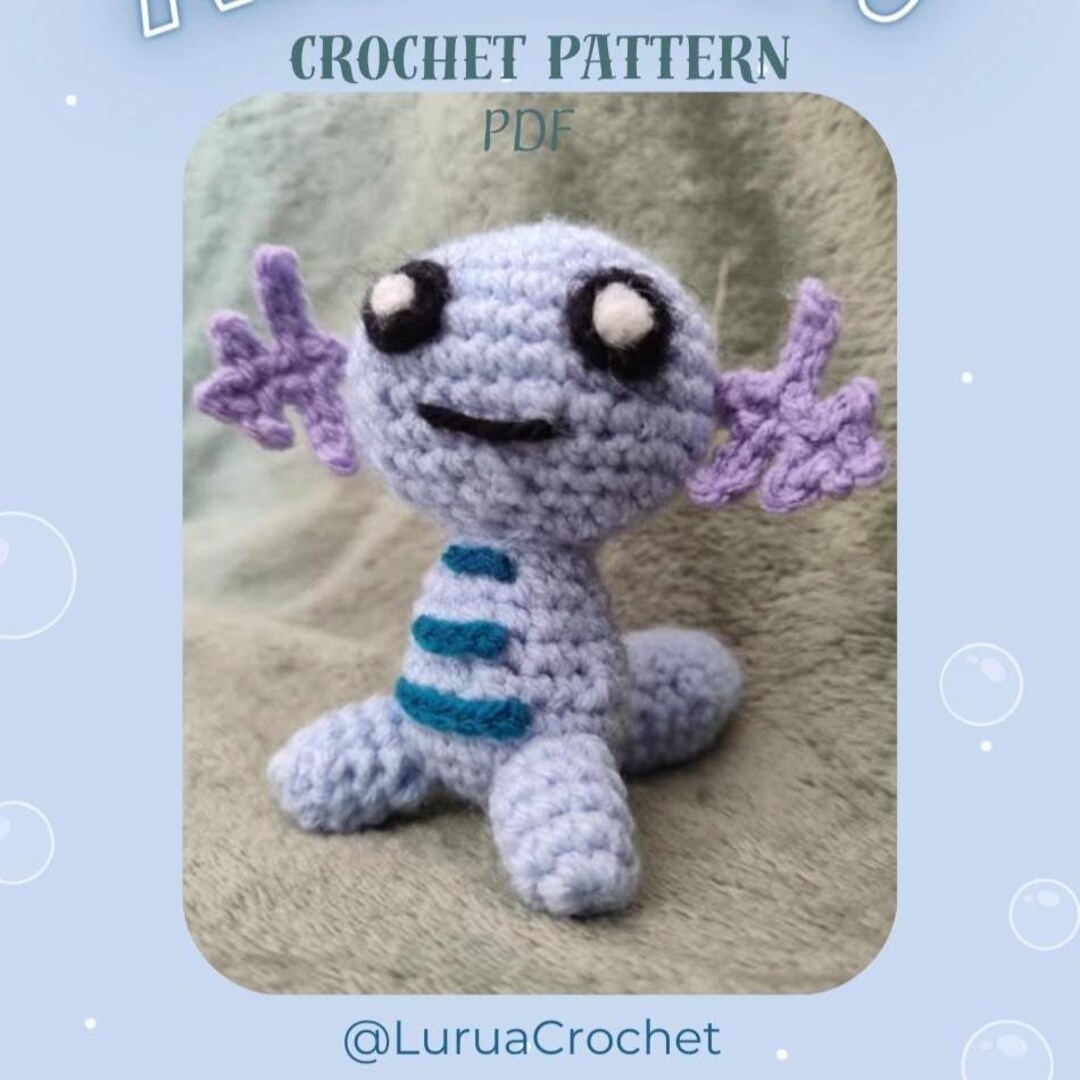Cute Axolotl - Crochet Pattern - PDF File - Etsy