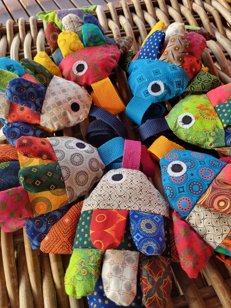 Sensory Fidget Toy Fabric Fish Shweshwe Handmade Activity Bright ...