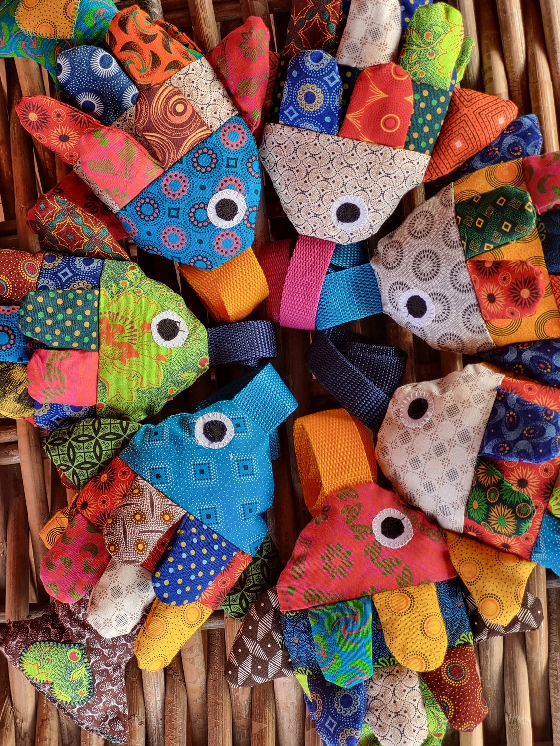 Sensory Fidget Toy Fabric Fish Shweshwe Handmade Activity Bright ...