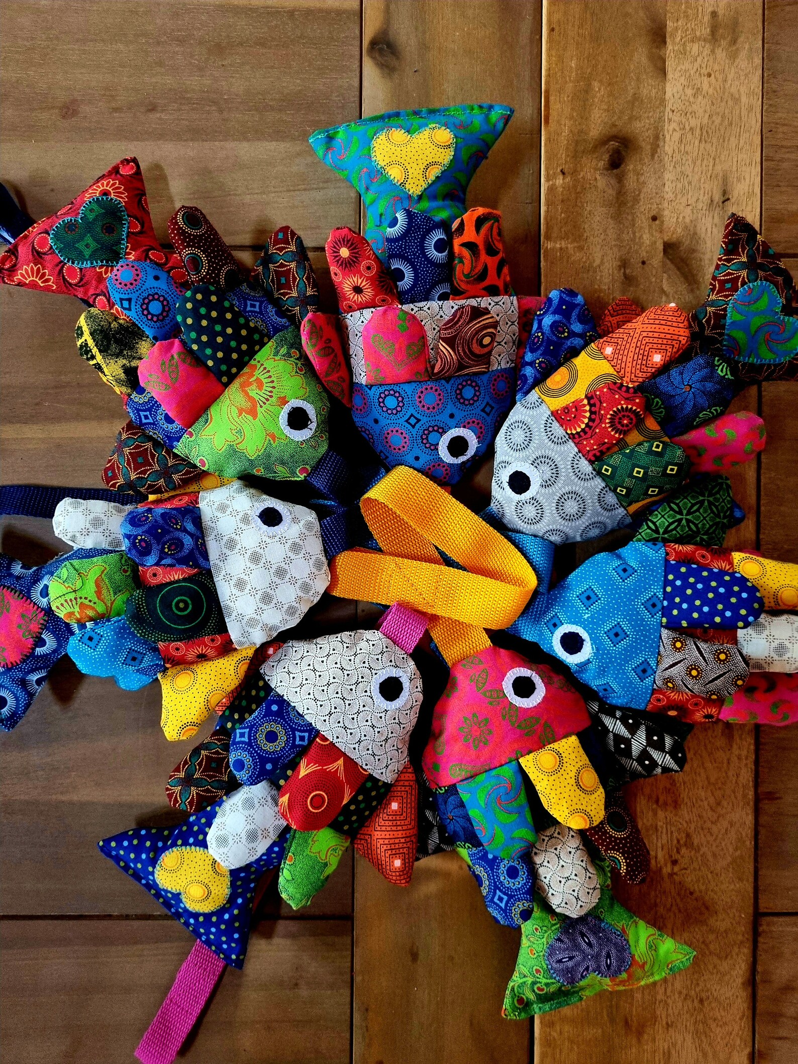 Sensory Fidget Toy Fabric Fish Shweshwe Handmade Activity Bright ...