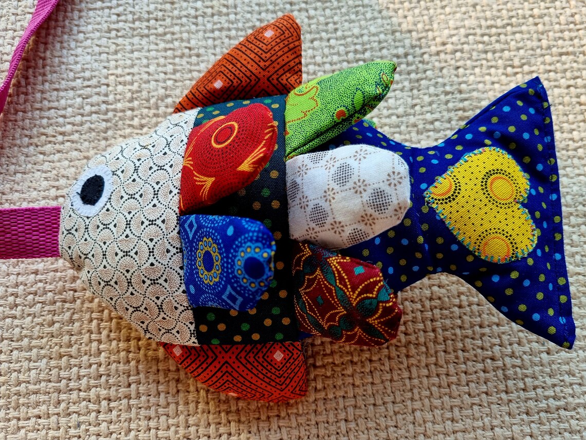 Sensory Fidget Toy Fabric Fish Shweshwe Handmade Activity Bright ...