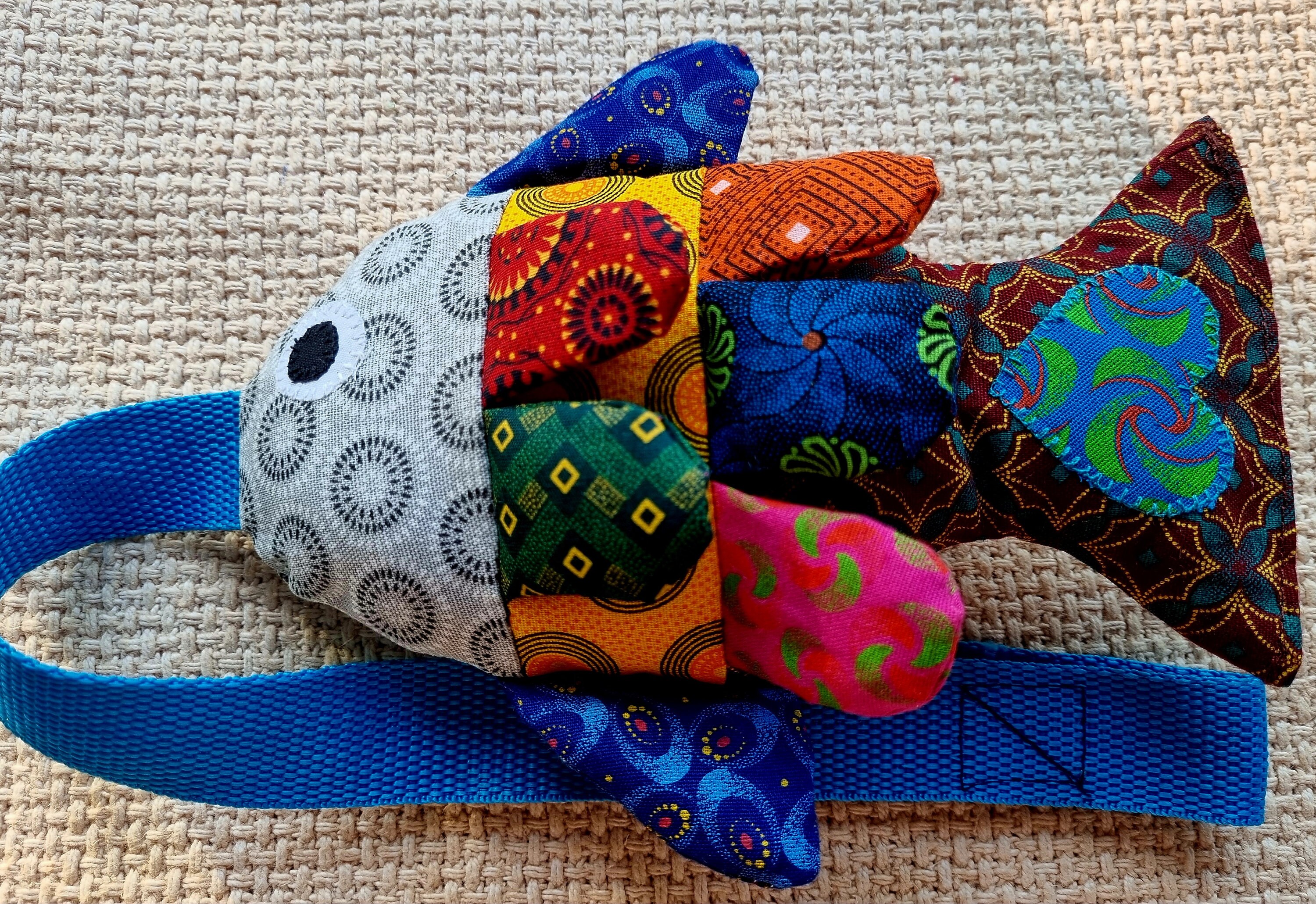 Sensory Fidget Toy Fabric Fish Shweshwe Handmade Activity Bright ...