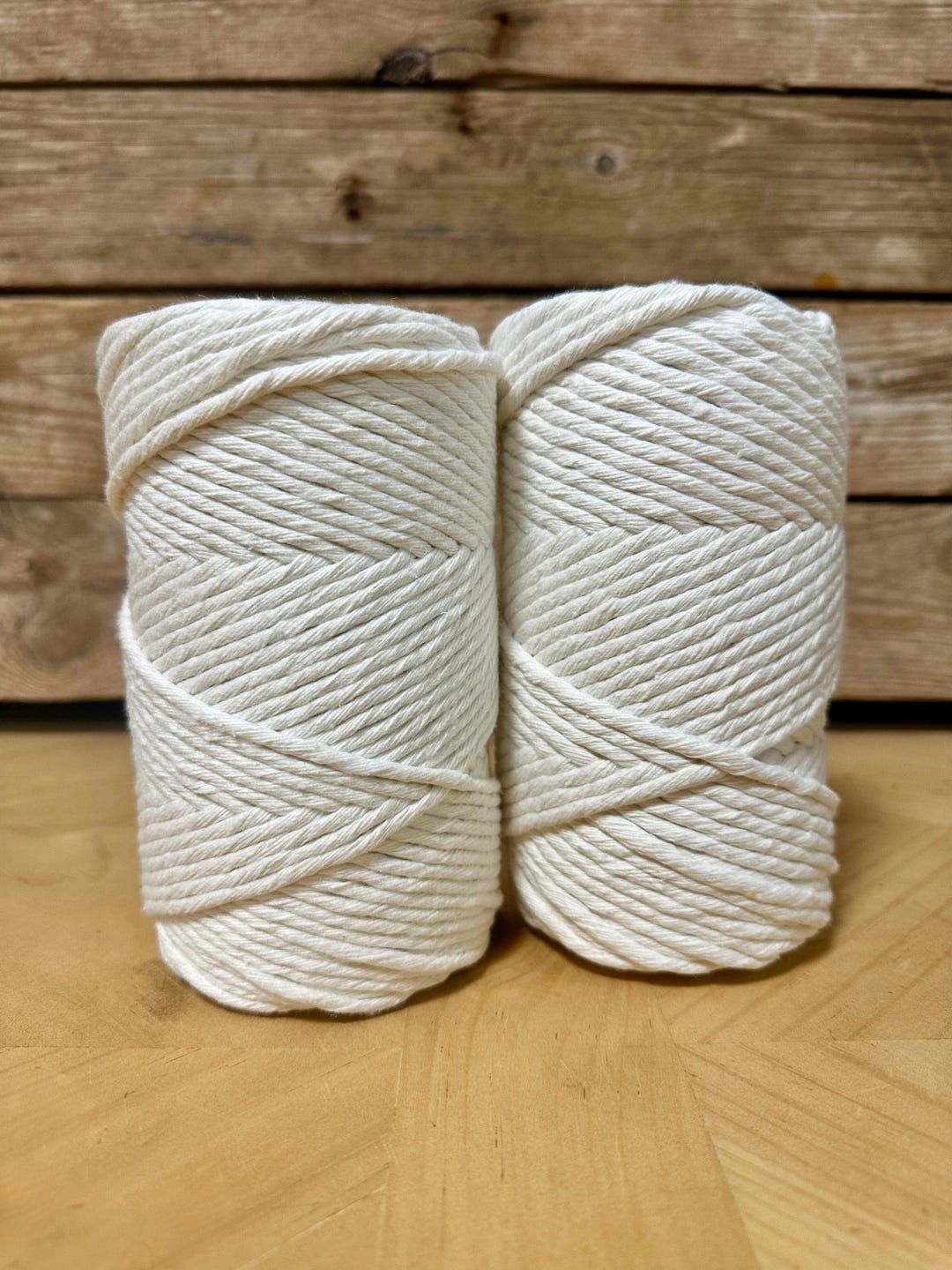 4mm 1ply Macrame Cord, 100% Cotton Single Strand Natural Weaving ...