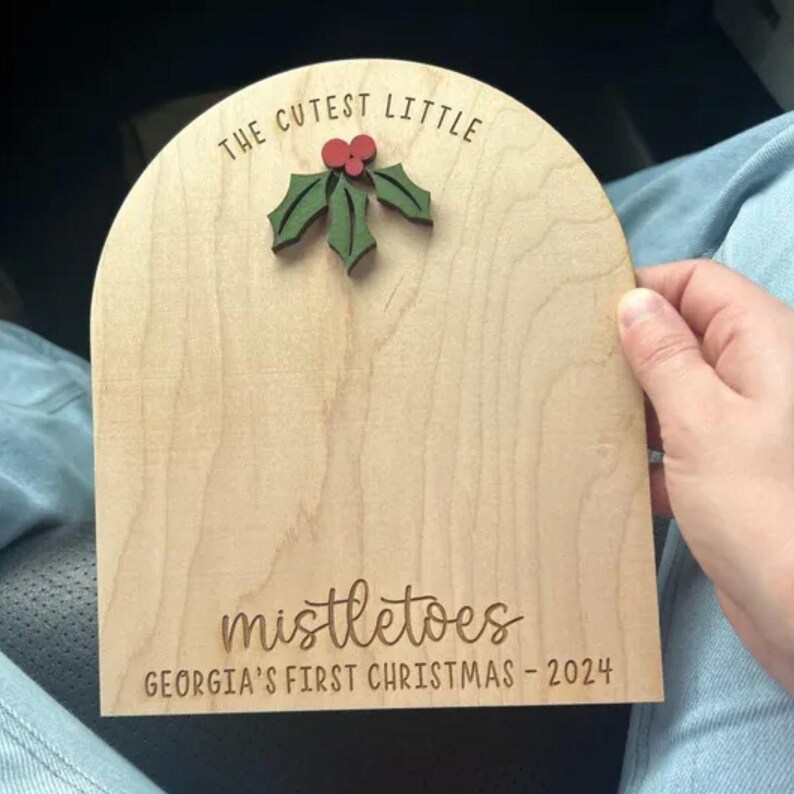 Christmas Handprint Art Keepsake - Custom Baby’s First Holiday Sign ...