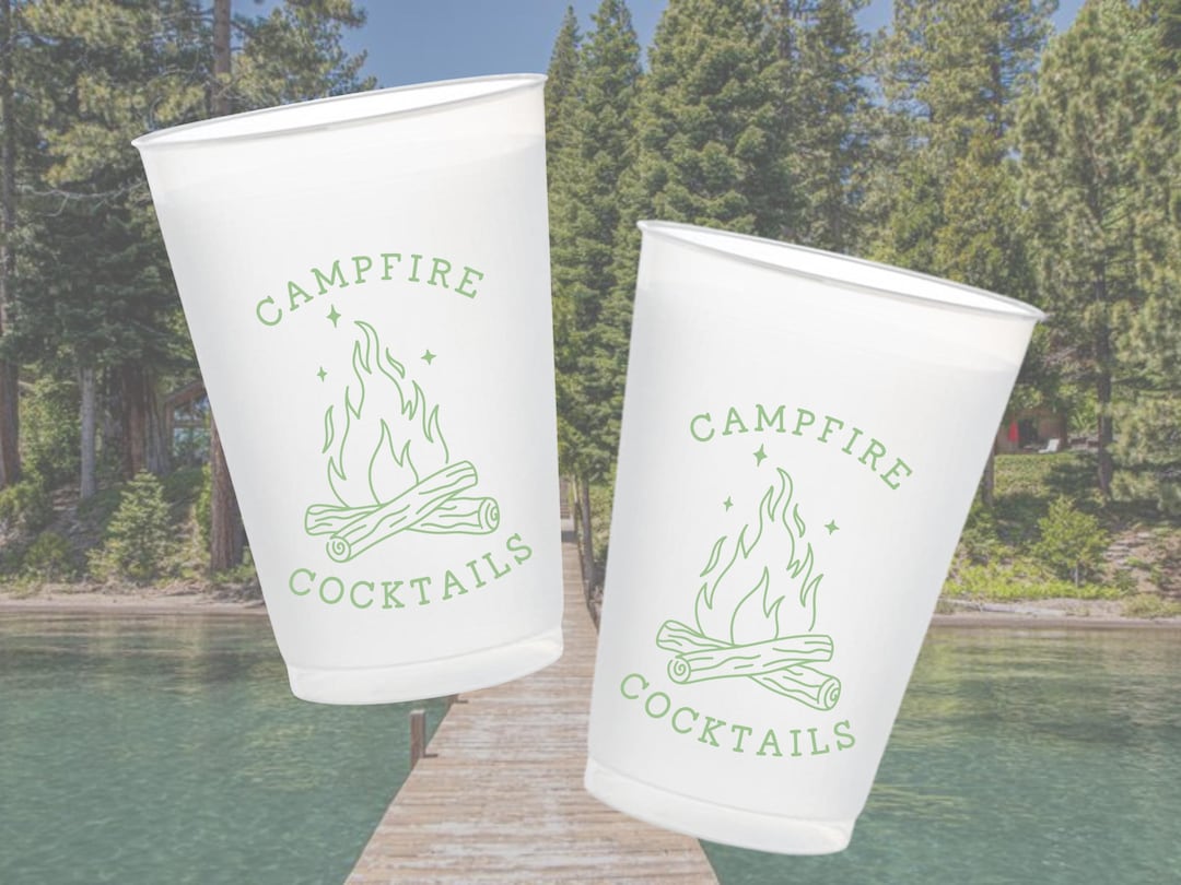 Camping Bachelorette Party Cups | Campfire Cocktails, Set of 12 - Etsy